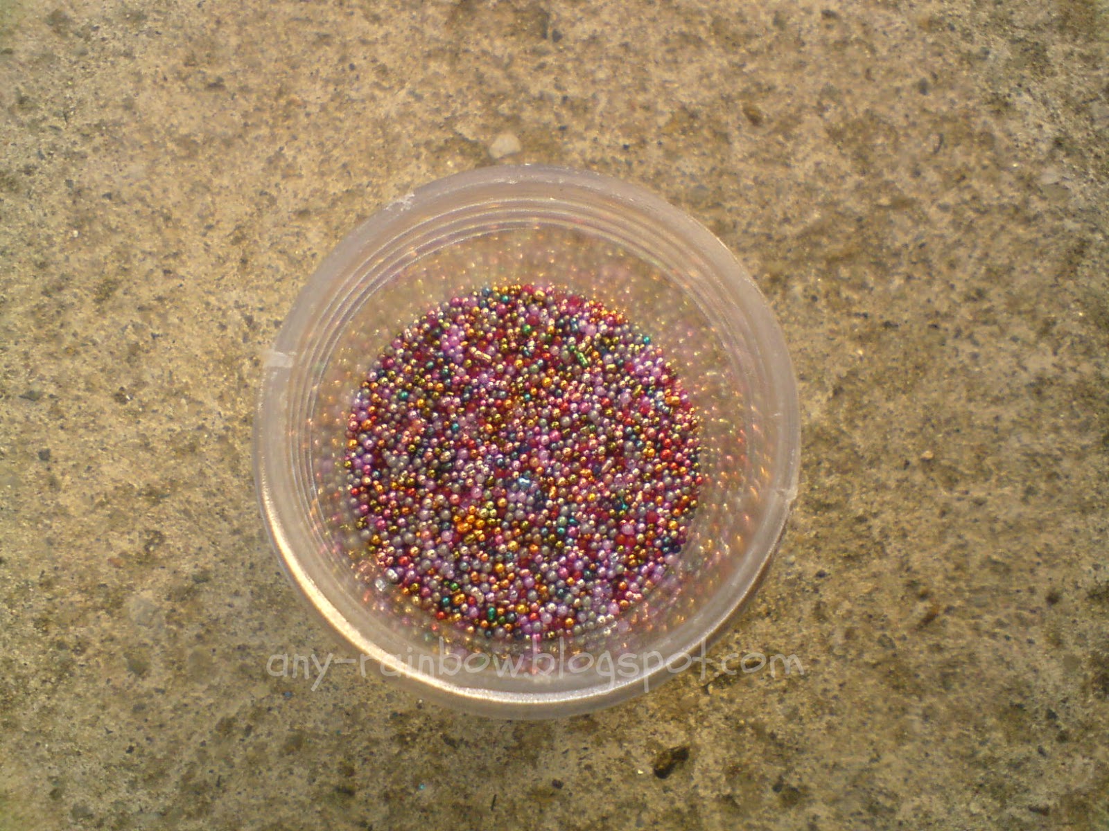 Any Rainbow: Micro Beads Nail Design