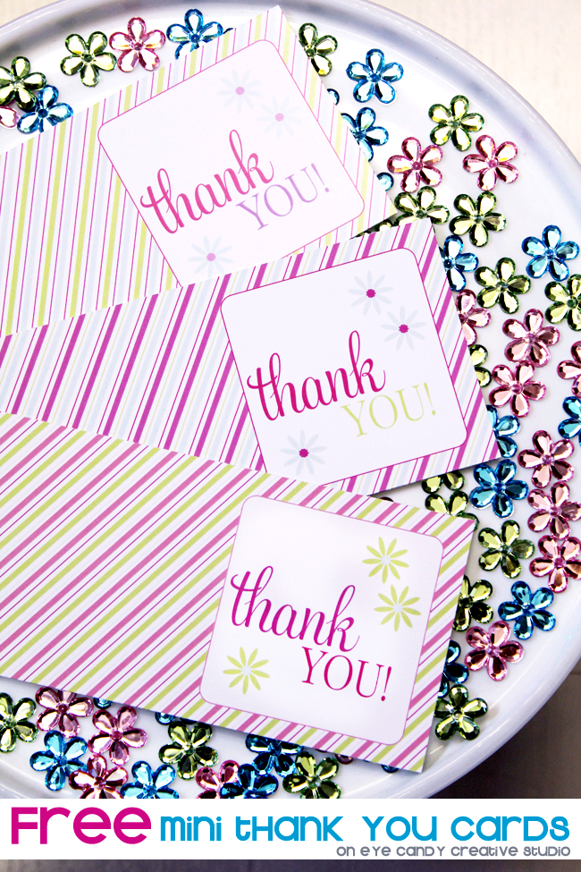 Eye Candy Creative Studio: FREEBIE :: THANK YOU cards