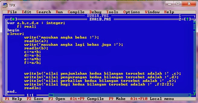 Membuat Program Aritmatika Dengan Pascal | Teknologi Internet dan Komputer