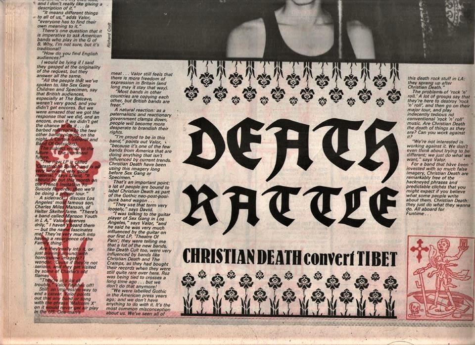 Fade To Black 1334: Goth Subculture - Christian Death Interview Sounds ...