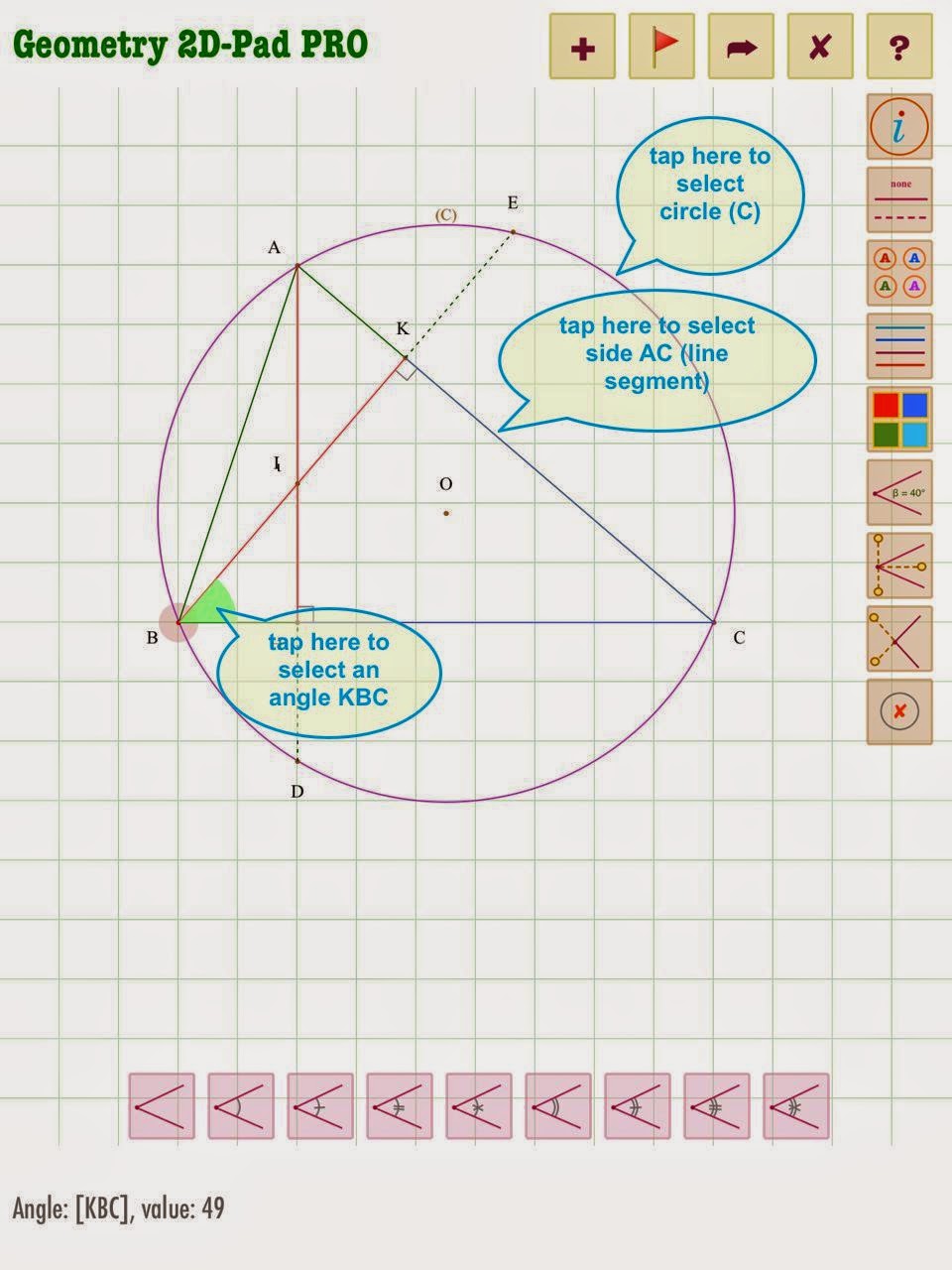 Maths: Geometry, Functions and Graphs: Geometry Pad-2D: Select an ...