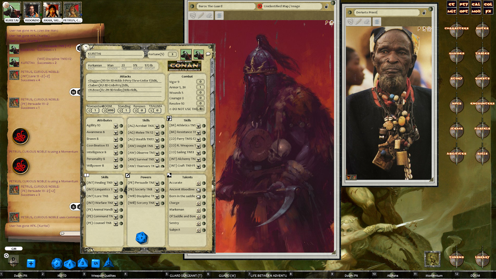 The Jolly GM: Conan 2D20 Screen Shots.