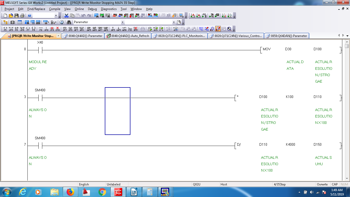 Semoga Bermanfaat: Belajar Analog Input Pada PLC Mitsubishi