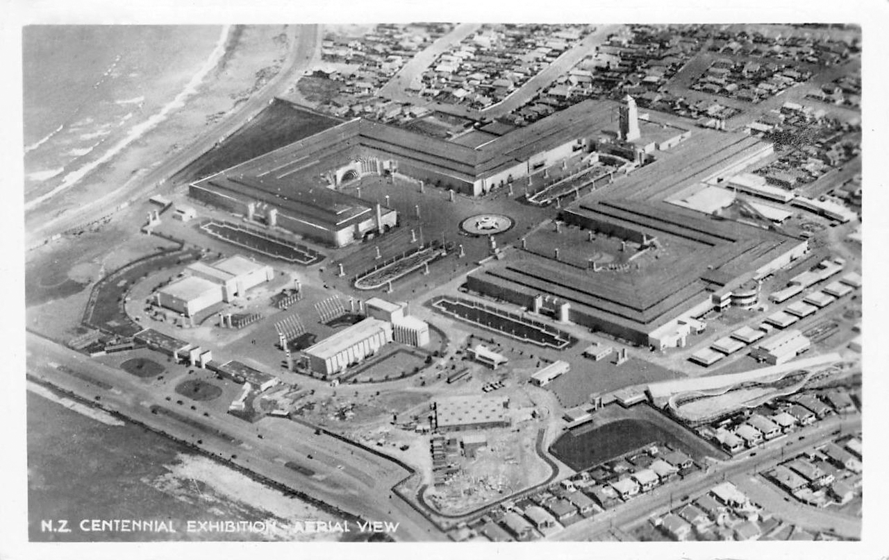 transpress nz: aerial view of the NZ Centennial exhibition in ...