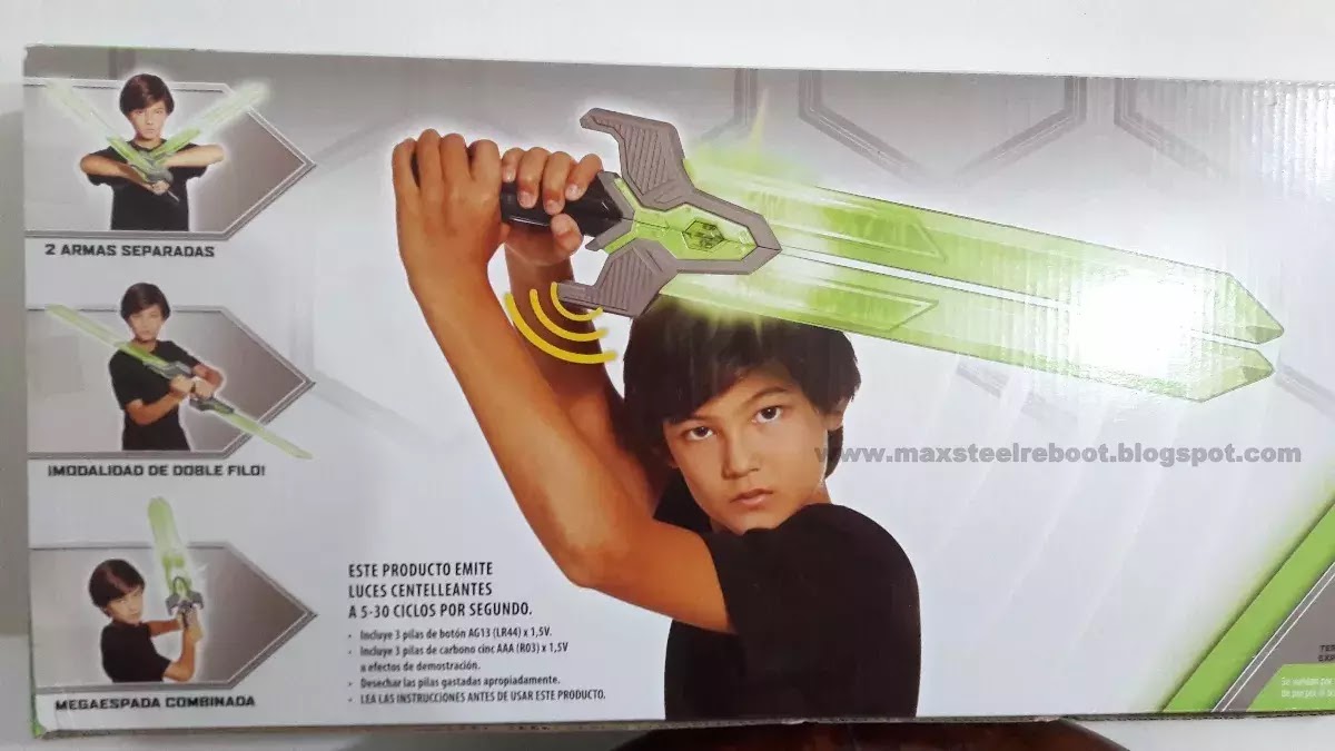 Max Steel Reboot: Max Steel Turbo Espada 2017 verde para juego de rol
