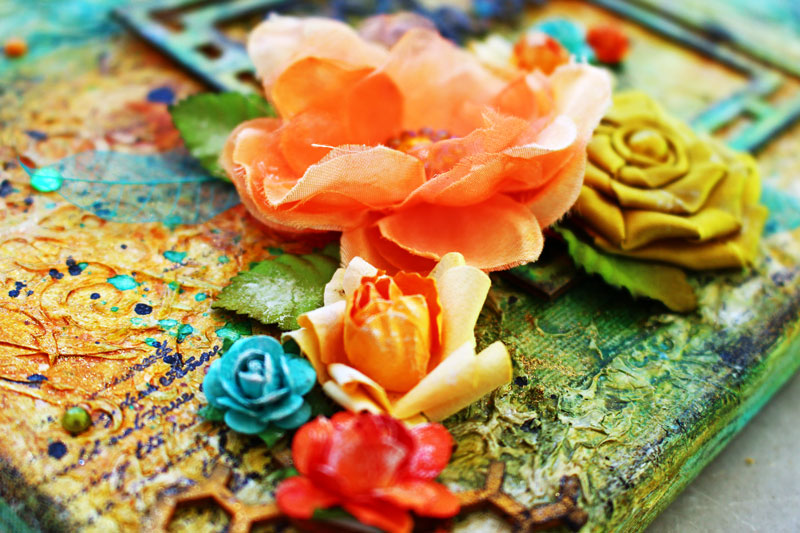 13 arts: Mixed media canvas by Vicky Varvadouka