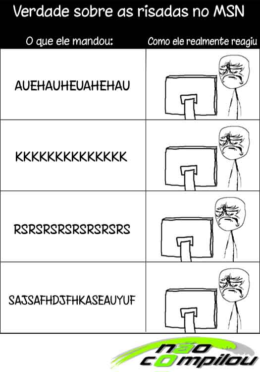 A verdade sobre as risadas do msn ~ Não Compilou