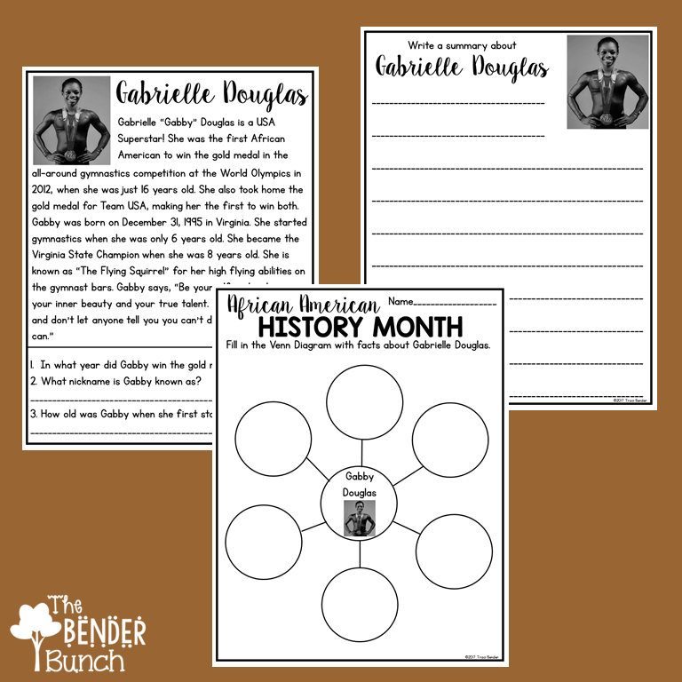 The Bender Bunch: Modern Day African American History Month Unit