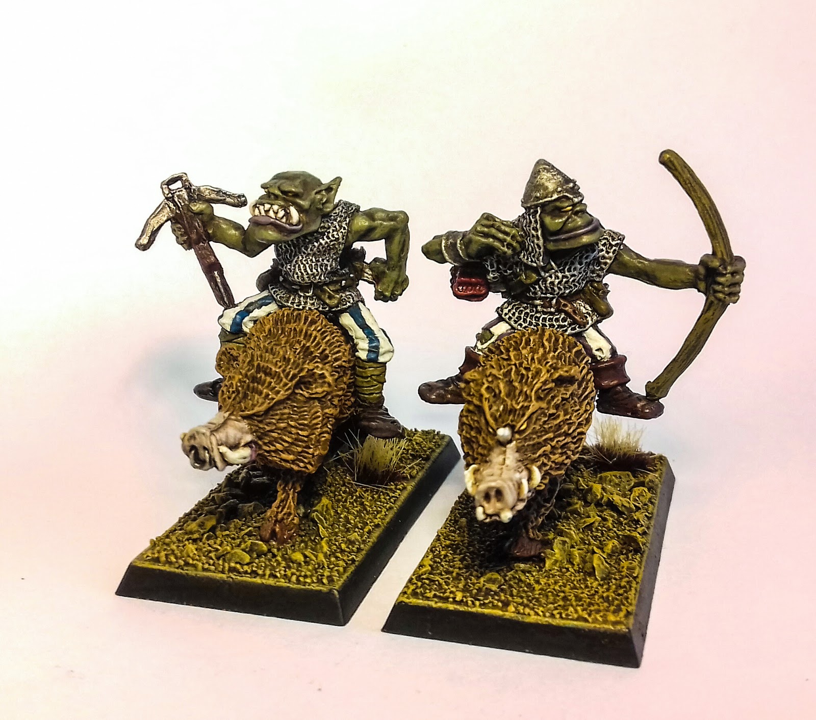 THE WORK OF SHAITAN: Citadel Orc Boar Riders - Unit up and running.