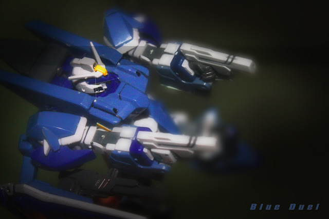 Design Photography: Blue Duel Gundam HG - Editing Wallpaper Model Kit