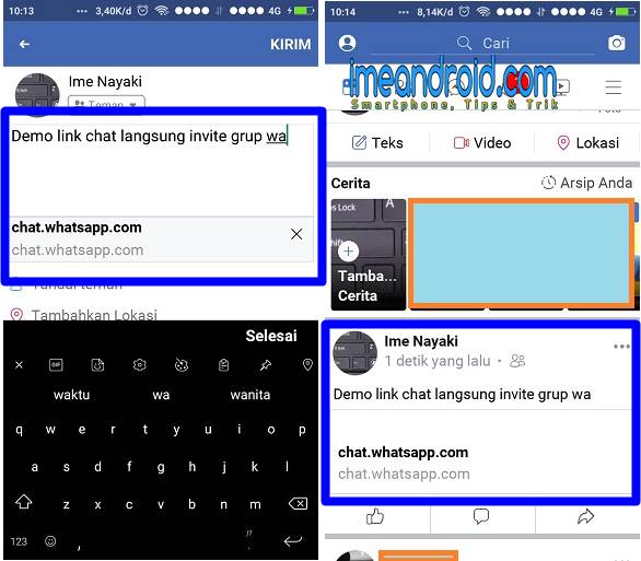 bagikan tautan wa tanpa admin di fb