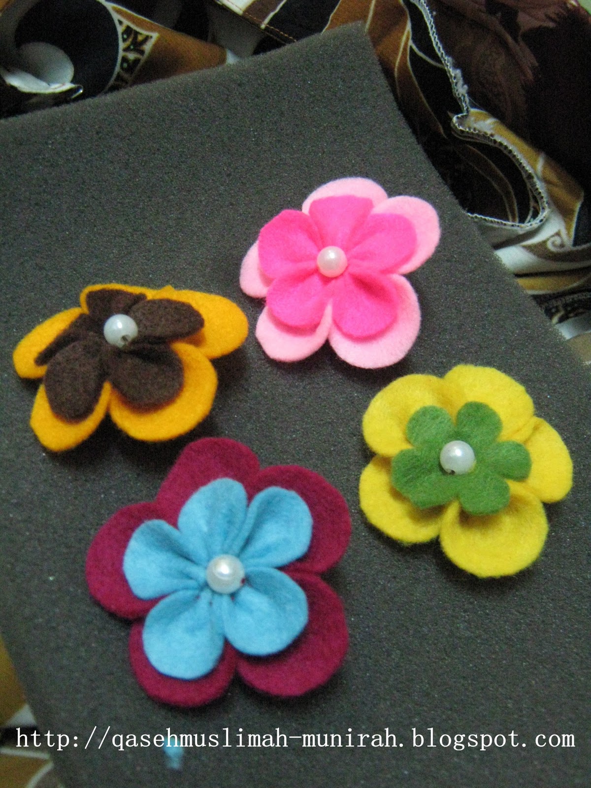 QasehMuslimah-Munirah: Handmake Craft : Pin Bunga Melur