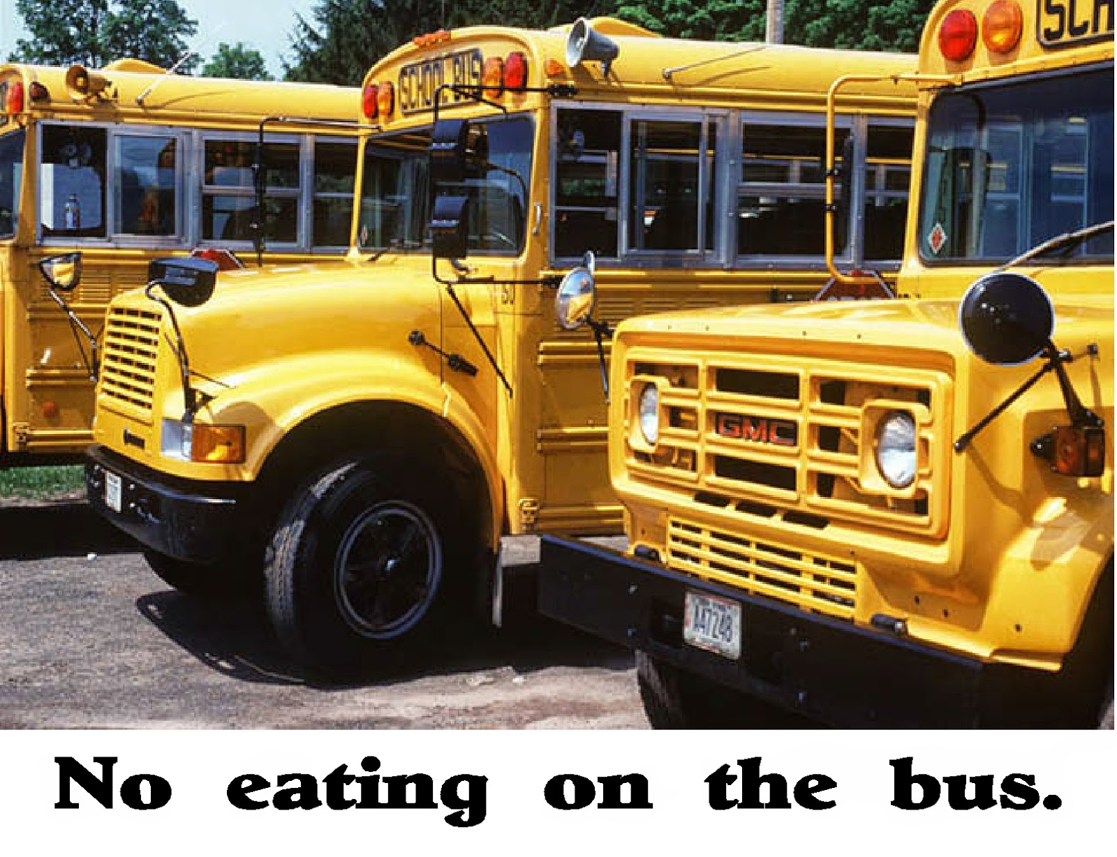 Free Posters and Signs: No Eating on the Bus
