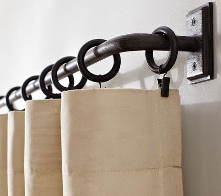 Curtain Ideas: Metal curtain rods for bay windows