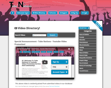 Tube Nations - Promote Youtube Videos: Rating System Now Live!