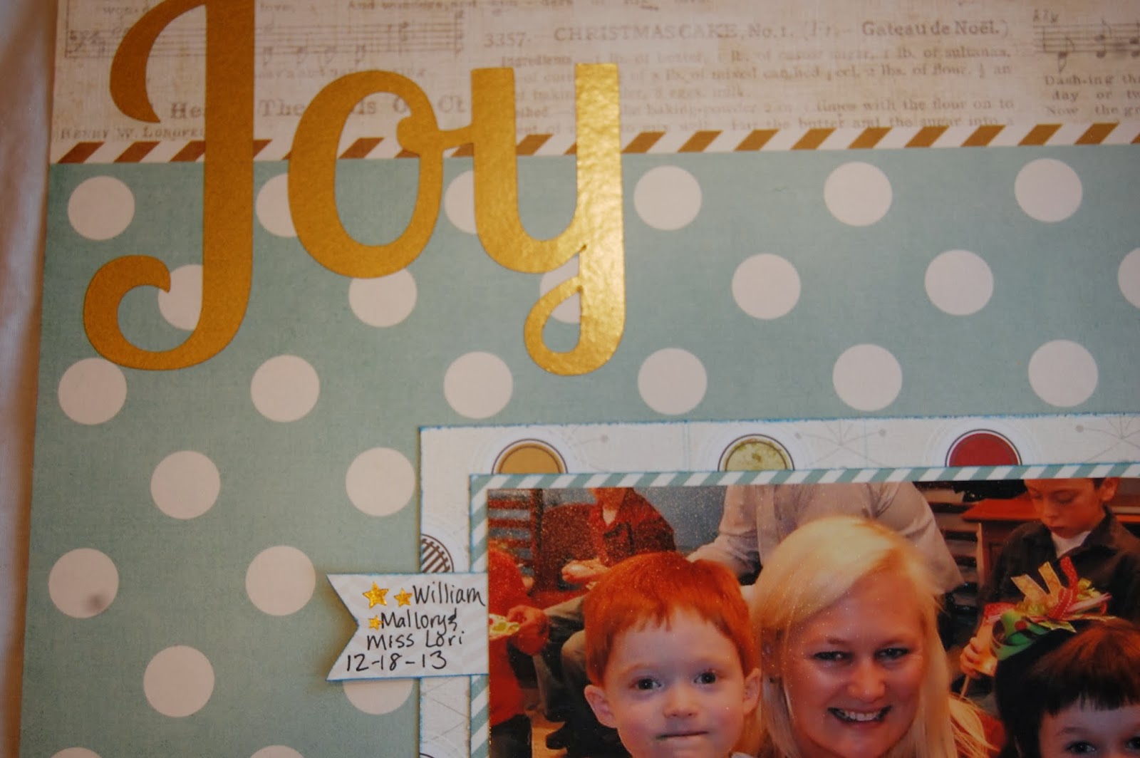 Scrappin' My Stress Away: Joy Layout (Polka Dot Challenge FD)