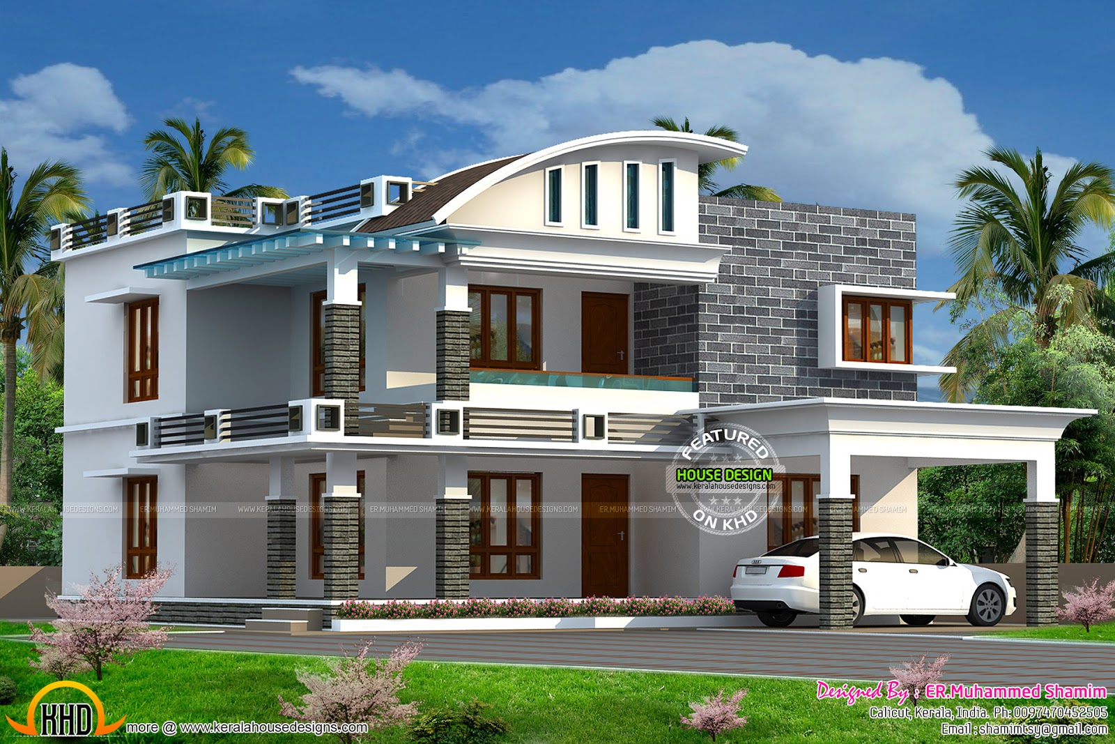 Modern House Curved Roof Design