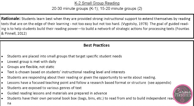 Curious Firsties: Analyzing Our RtI: High Quality Instruction
