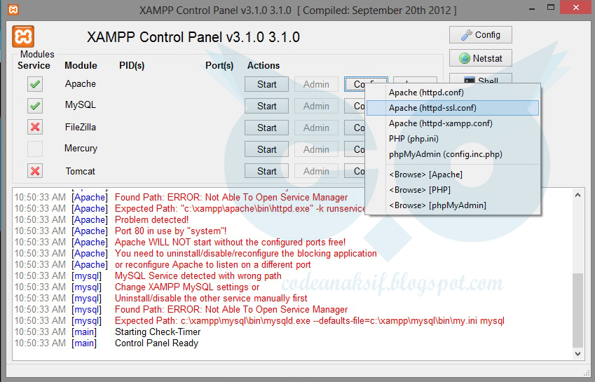 Cara Mudah Setting Port Xampp yang Error ~ Domo Teknologi