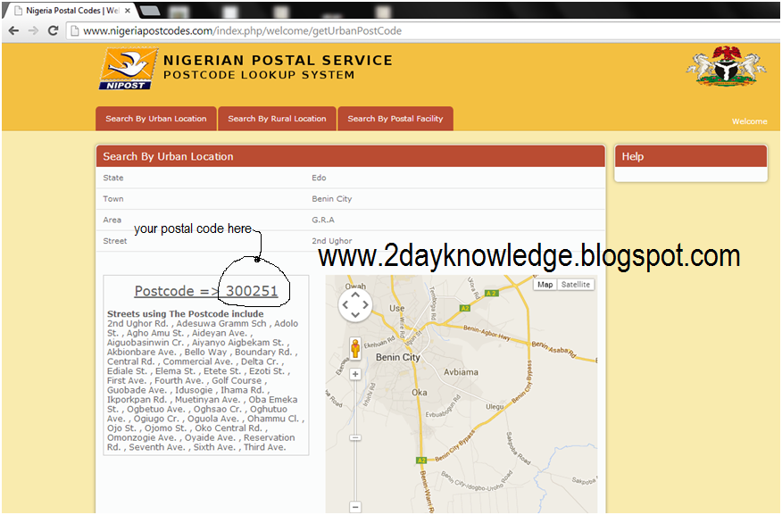 How To Get Nigeria Postal Code To Fill Your Online Or Paper Application ...