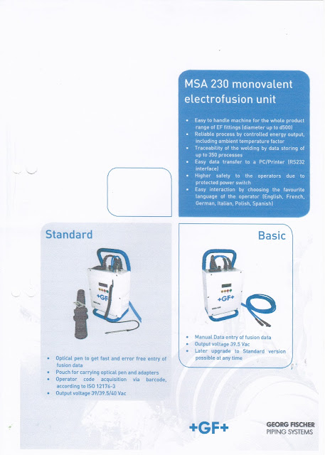 Mesin Electrofusion MSA dari GEORG FISCHER, SWISS - Penyambungan HDPE