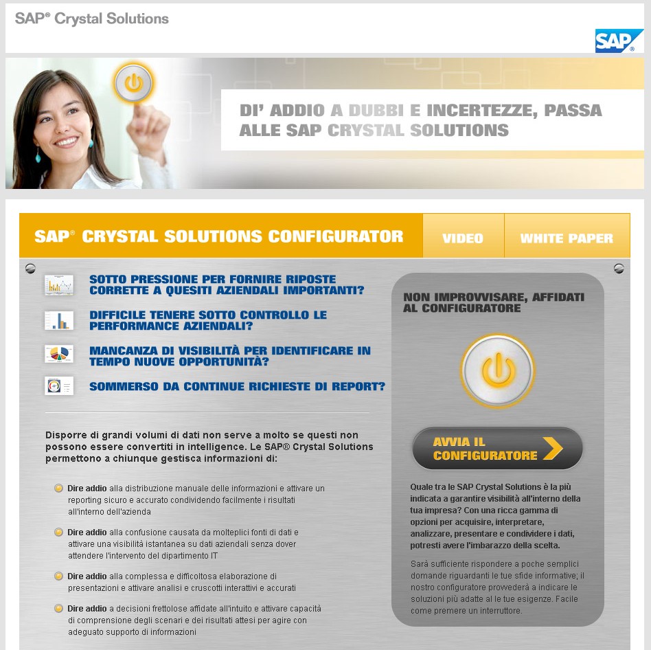 IL GRANDE BLUFF: SAP Crystal Solutions: prova la DEMO