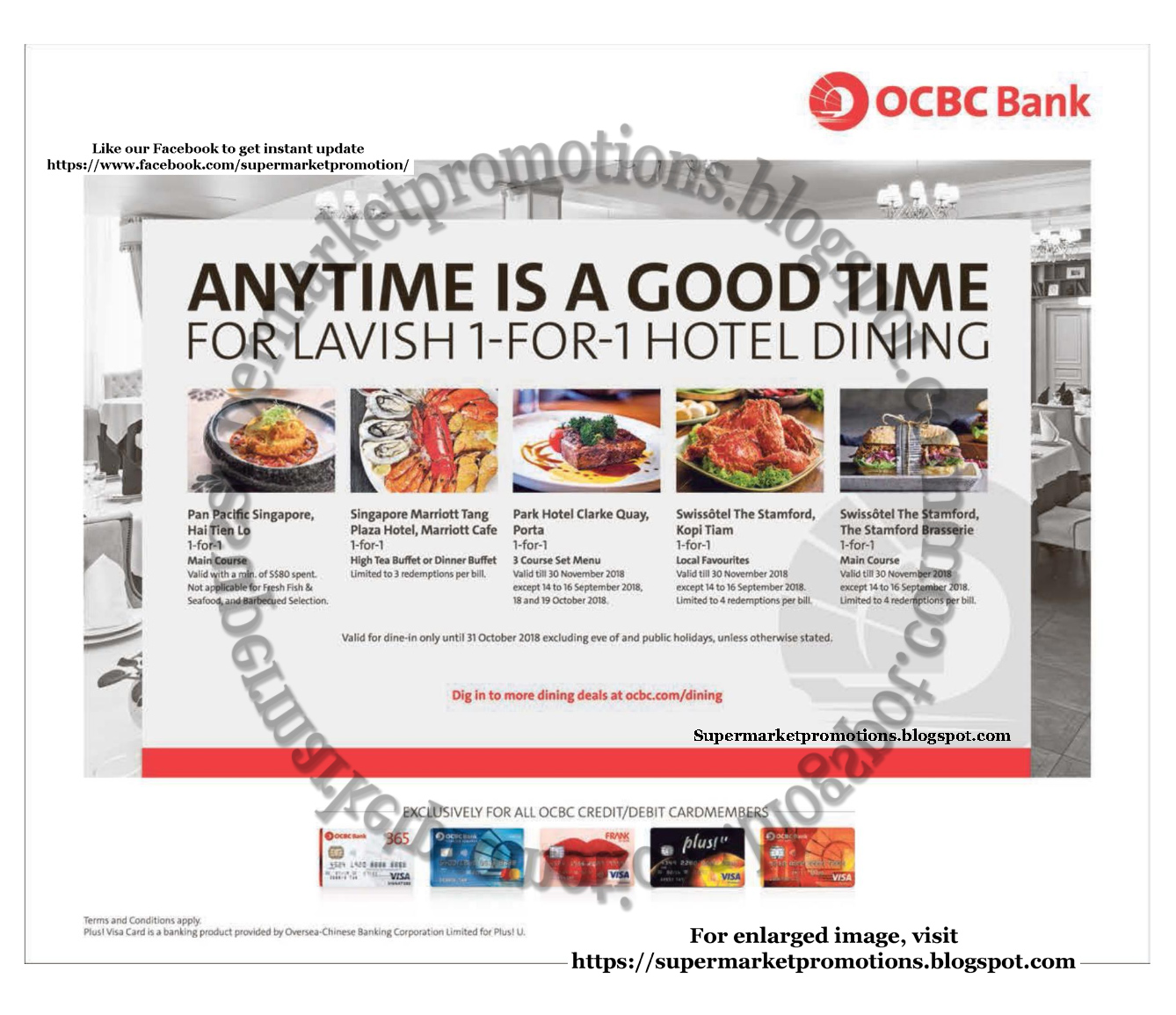 OCBC Bank Hotel Dining Deals 12 September - 31 October 2018 ...