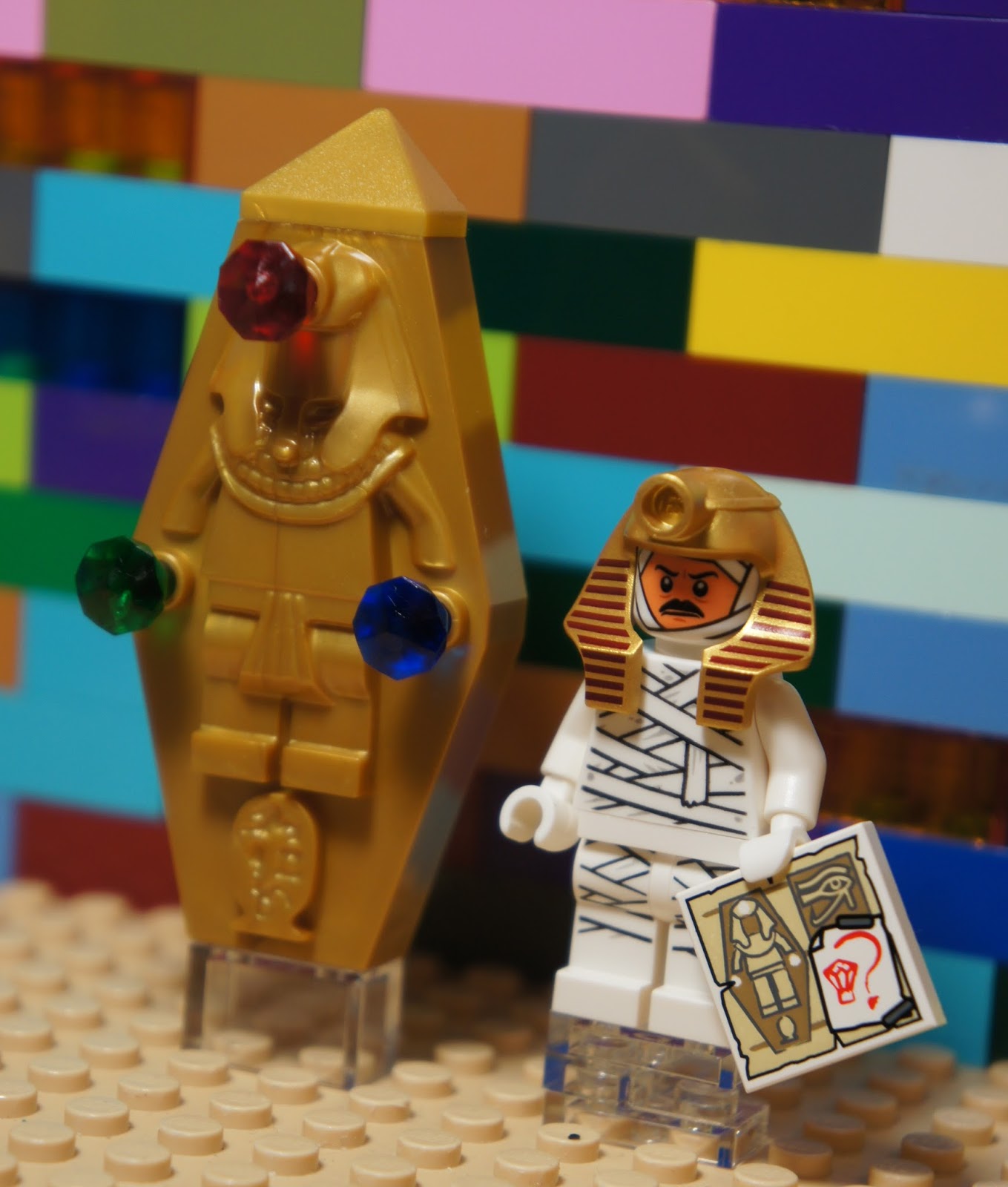 LEGO Scooby Doo THE MUMMY Egyptian Pharaoh Monster Minifigure + Coffin ...