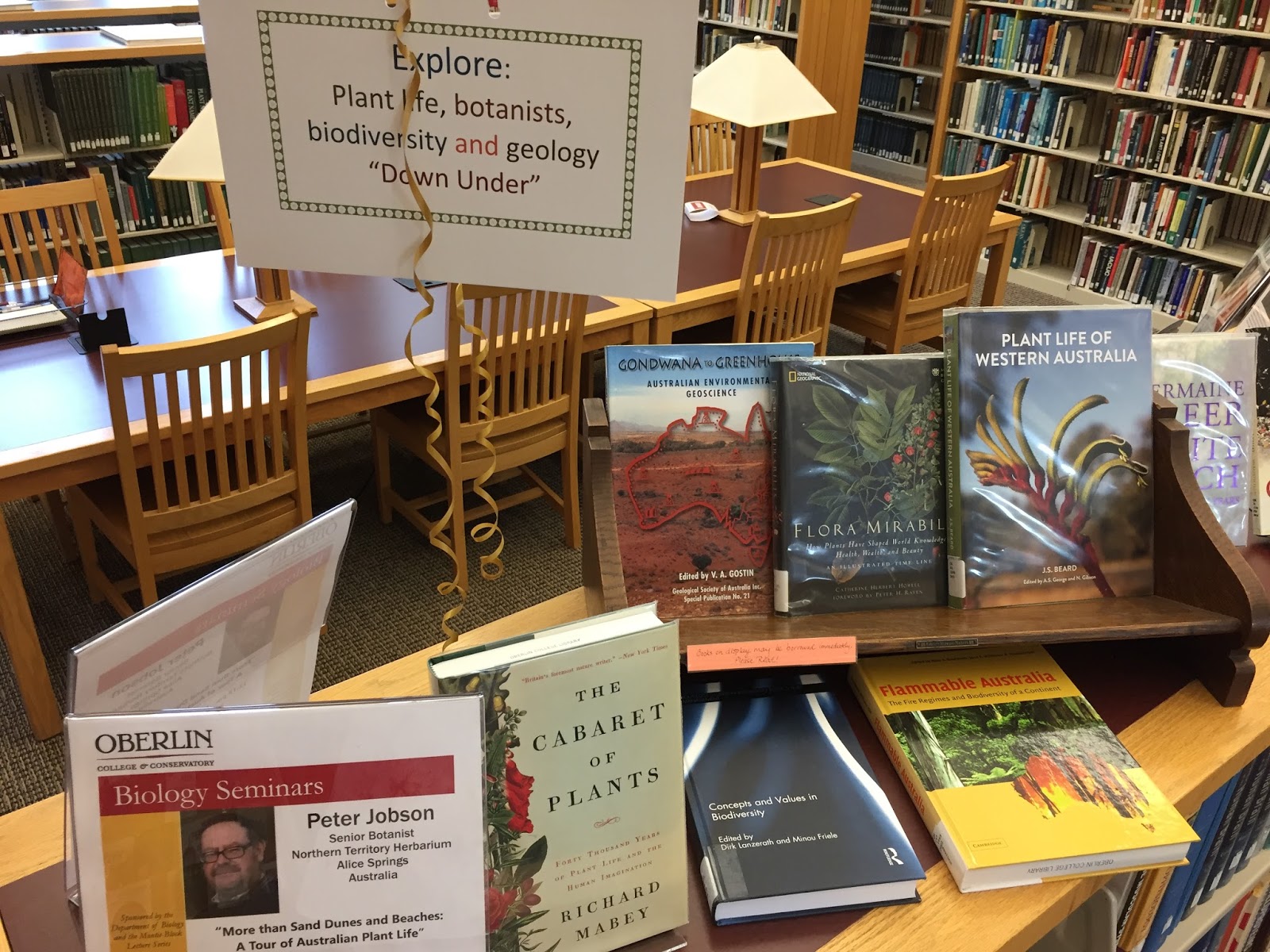 Speaking of Science : Displays - Library Resources for Peter Jobson's ...