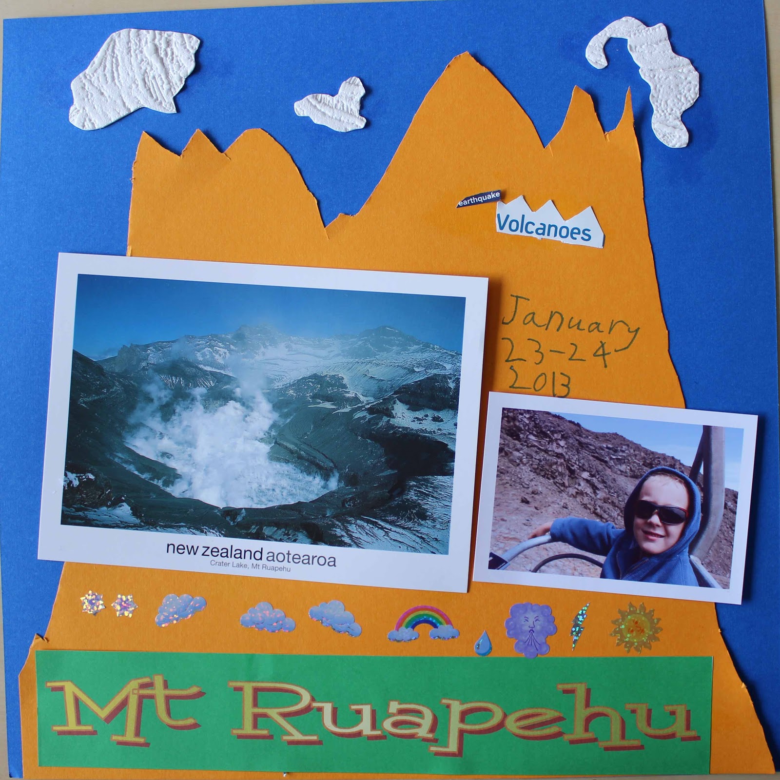 Creating and Educating: Volcanoes Scrapbook page