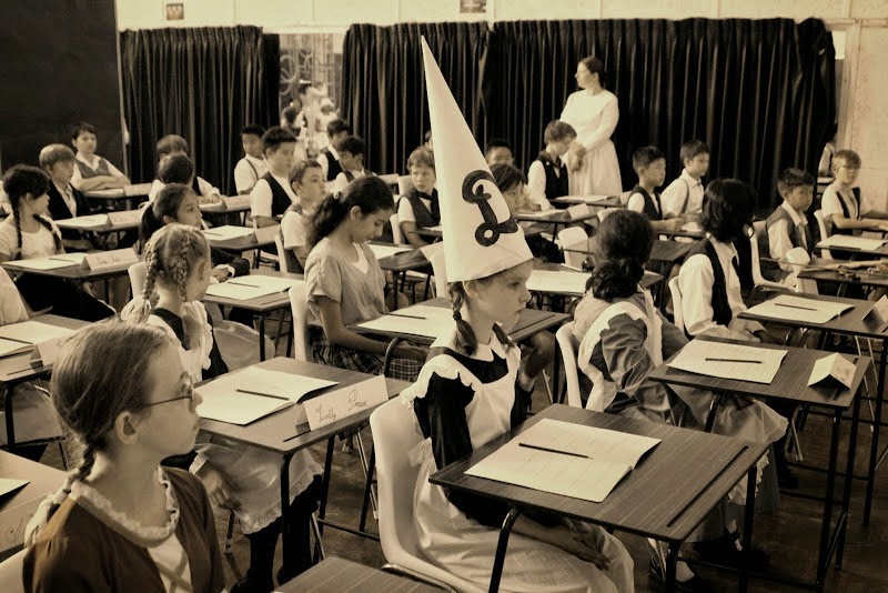 woodpile: Victorian Day at School