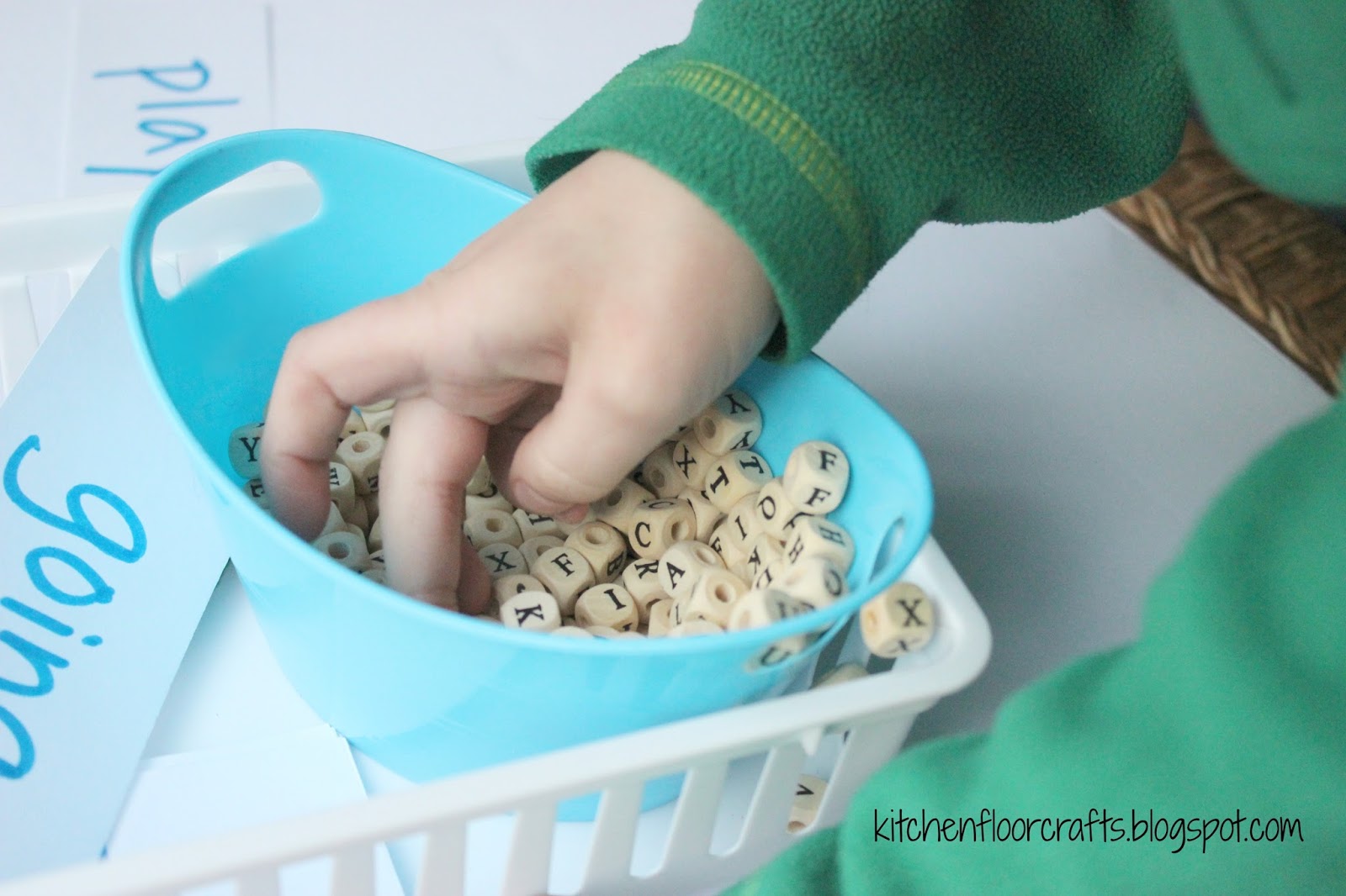 Kitchen Floor Crafts: Sight Word Bracelets