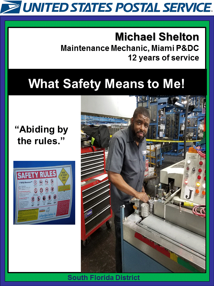 South Florida Postal Blog: 'What Safety Means to Me!'