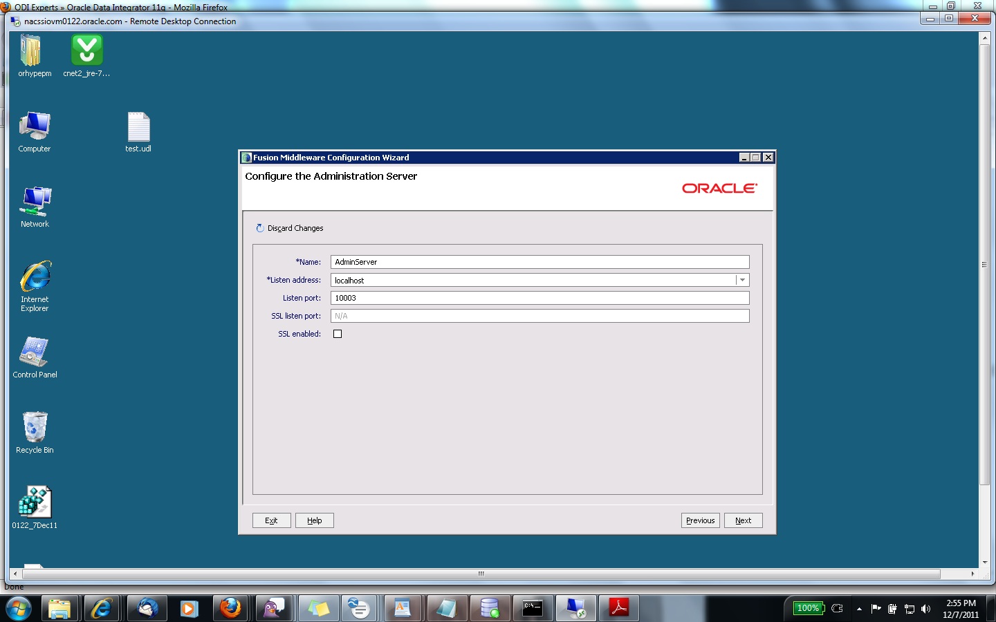 Priya's SOA / ODI Blog: ODIConsole Installation
