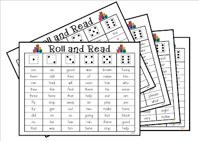 Roll and Read *Freebie* | Mrs. Gilchrist's Class
