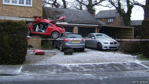 transpress nz: Audi driver crashes into house in England