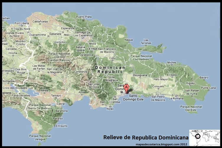 Mapa de Relieve de Republica Dominicana