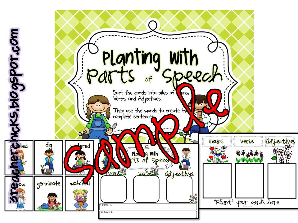3 Teacher Chicks: Spring Literacy Centers and Freebie!