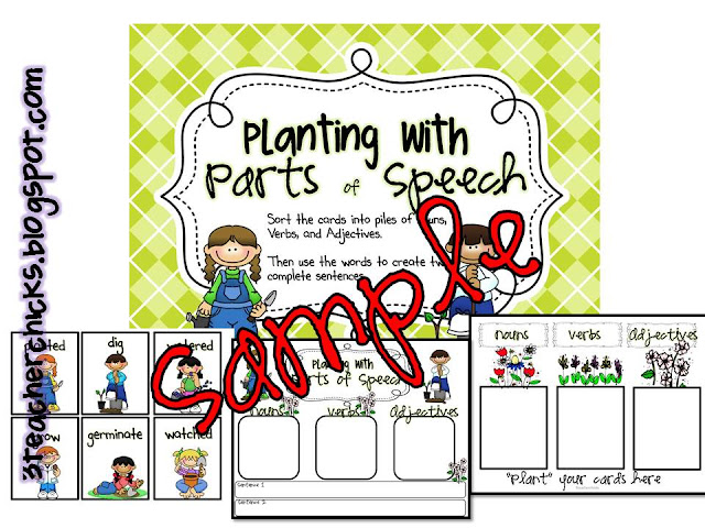 3 Teacher Chicks: Spring Literacy Centers and Freebie!