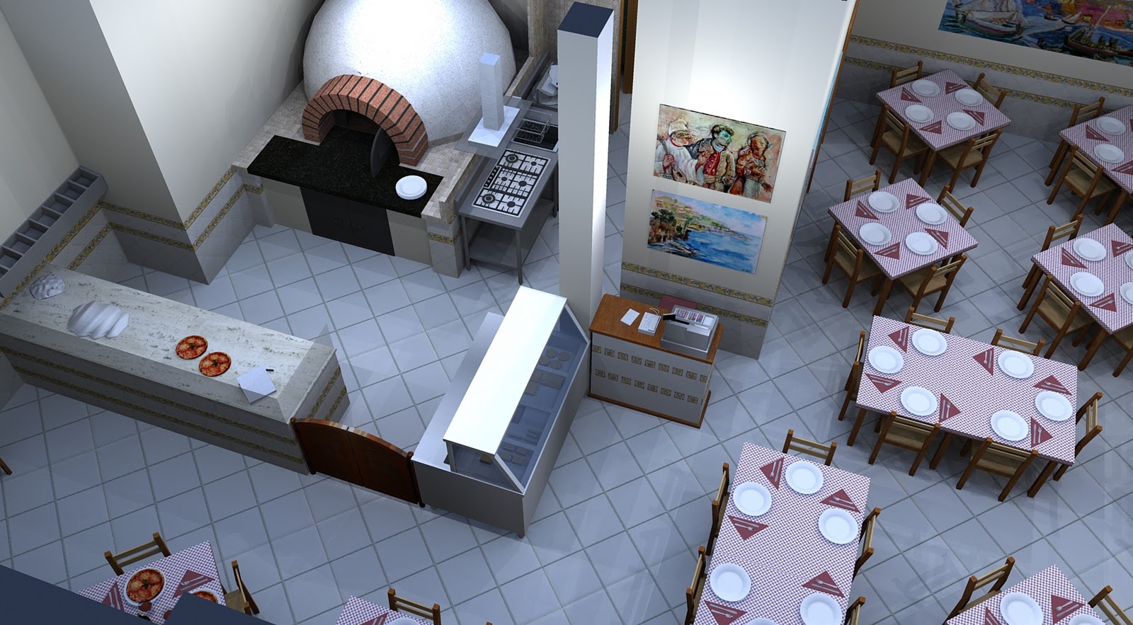 Servizi Render di Luigi Bottini: Progetto di Pizzeria