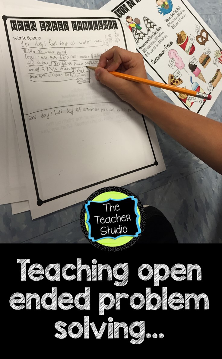 Open ended problem solving activities