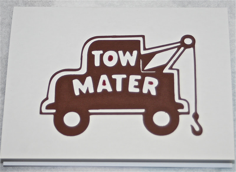 imagine what you could do: Tow Mater Birthday Card