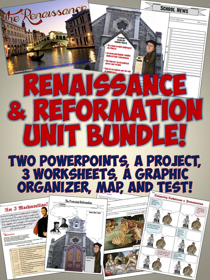 Students of History: Renaissance and Reformation Lesson Plan Bundle