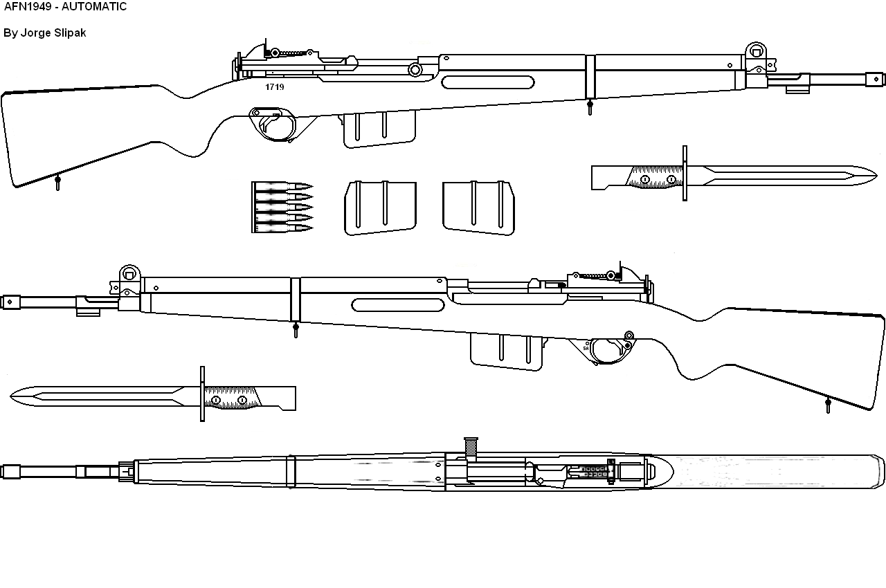 FN 49 INFANTRY RIFLE BLUEPRINTS