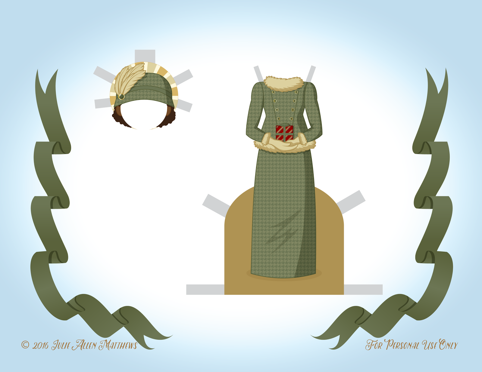 Paper Doll School: December Angel Paper Doll - Day 25