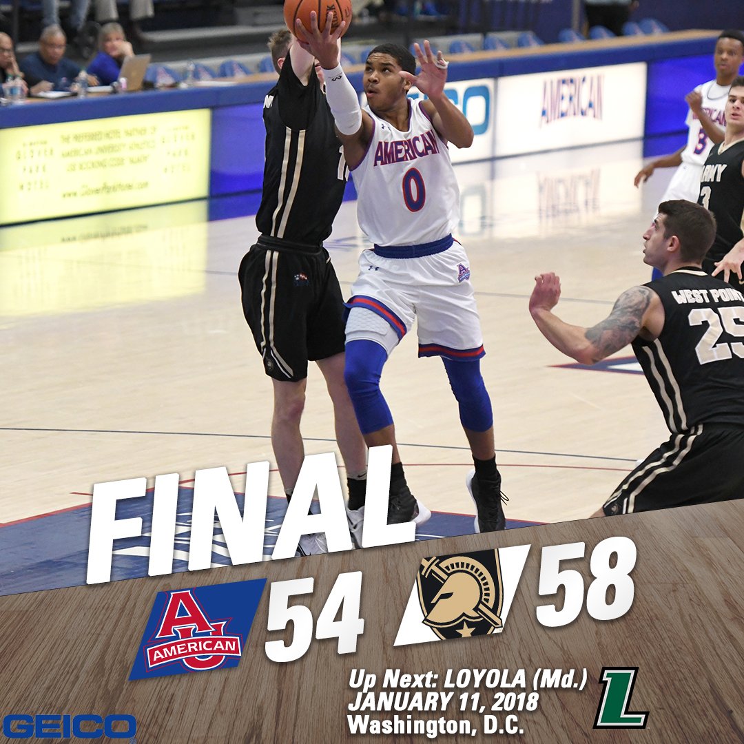 Men's Basketball: Army West Point 58 American 54 - DC Outlook