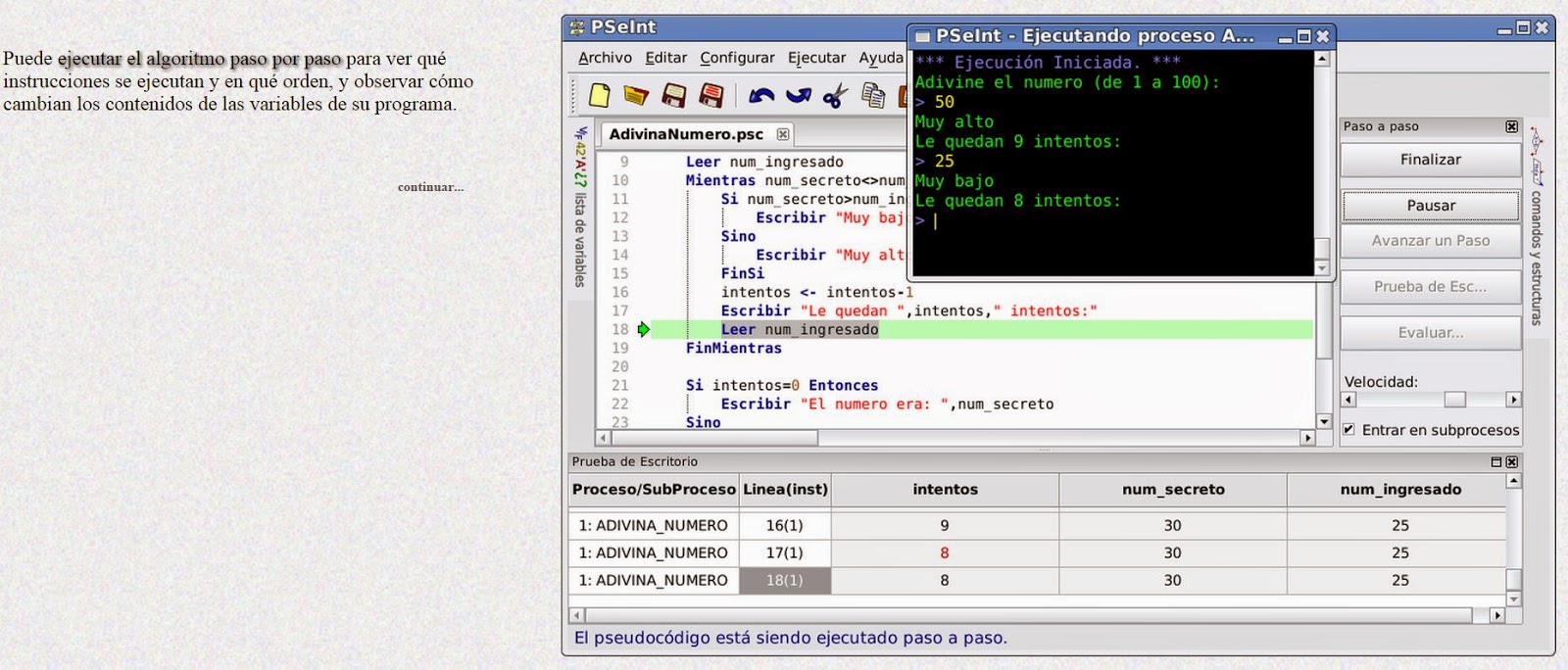 Aprendiendo C#, Python, C++, A.I, BASIC...: PSe Int