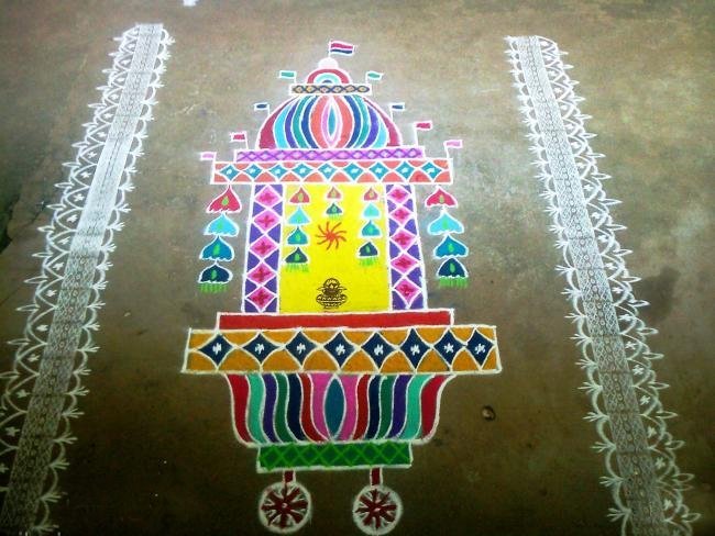 Sankranti Muggulu | Ratham Muggulu | Chukkala Muggulu | Rangoli Designs ...