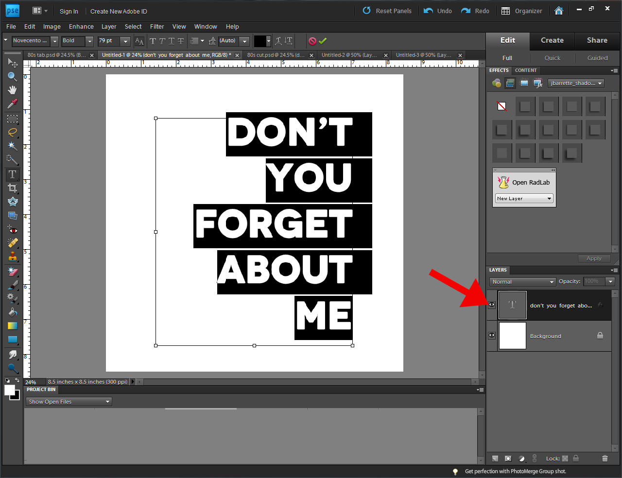 The Picinic Basket: Tutorial - Lifted Letters on a Silhouette