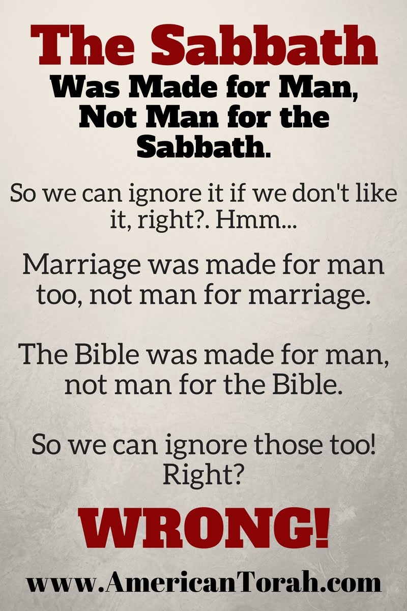 Soil from Stone: The Sabbath Was Made for Man...